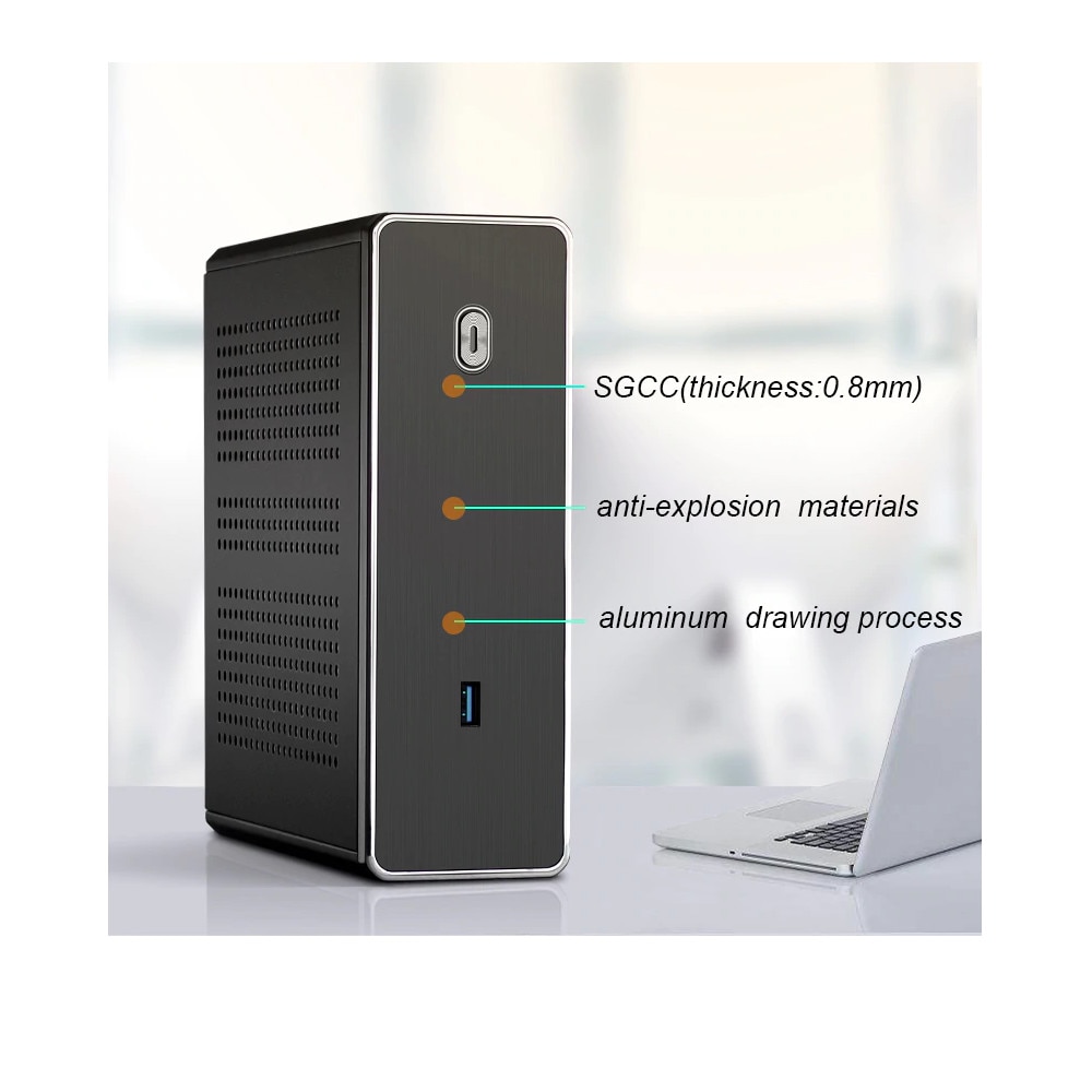 Carcasa Realan Mini ITX E-C3 Black - eMAG.ro