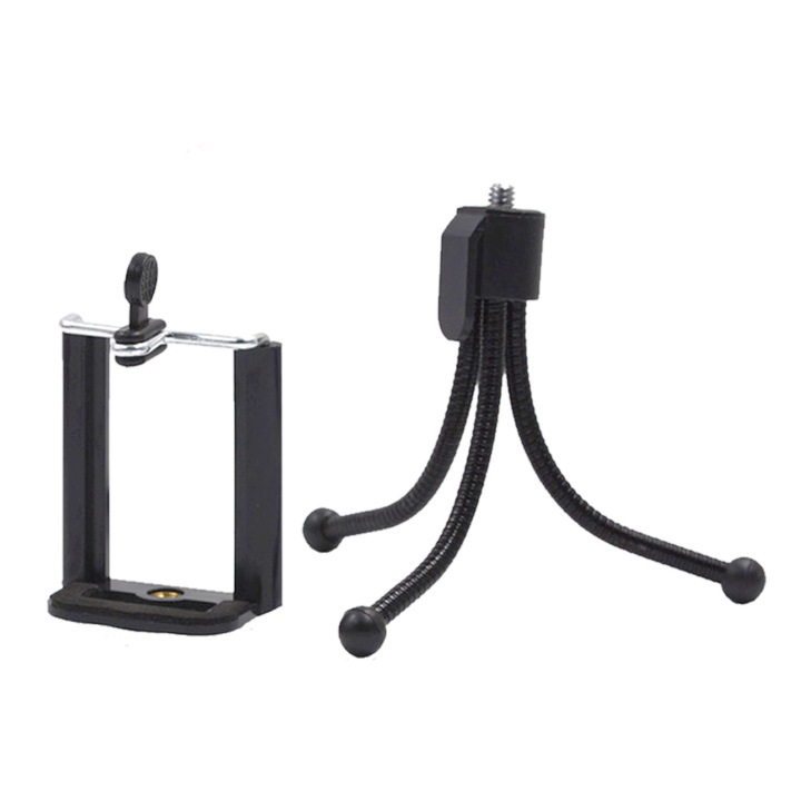 Mini trepied universal MaffStuff®, flexibil si reglabil, pentru telefon ...