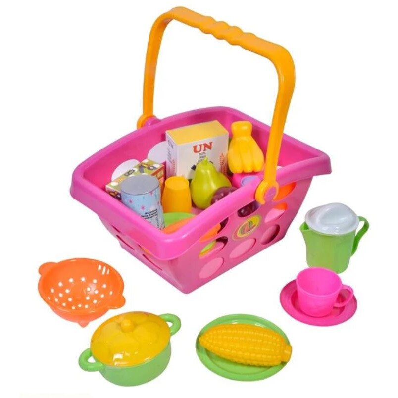 Cos cu alimente si accesorii din plastic, SG, 30x20x12 cm - eMAG.ro