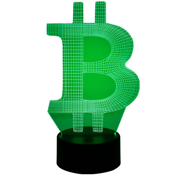 Lampa LED, Bitcoin, letter, 3D Night Light, 16 culori, RGB, cu ...