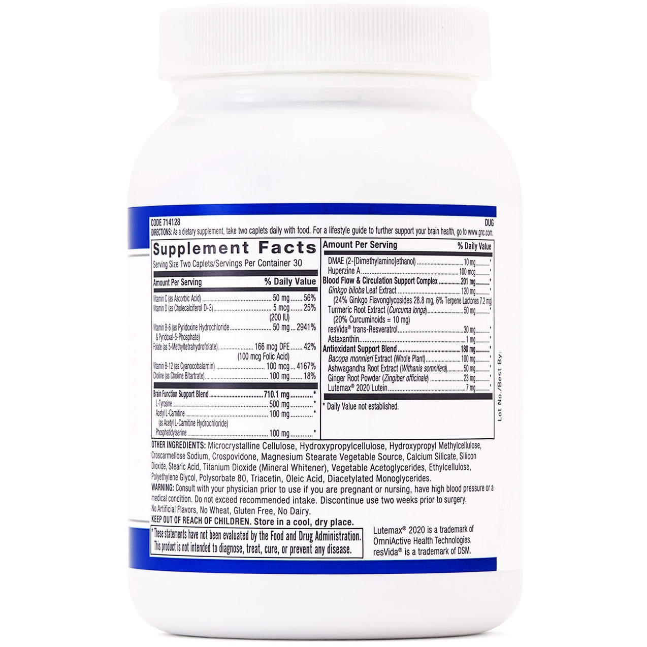 GNC Preventive® Nutrition Brain Health, Formula Pentru Sanatatea ...