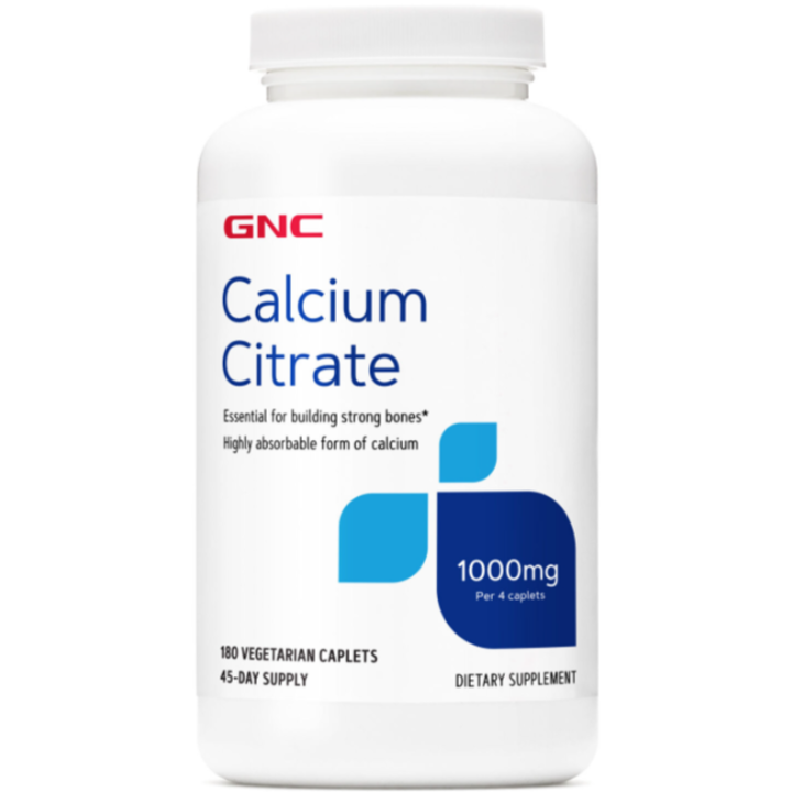 GNC Citrat de Calciu 1000 mg, 180 Caplete Vegetale - eMAG.ro