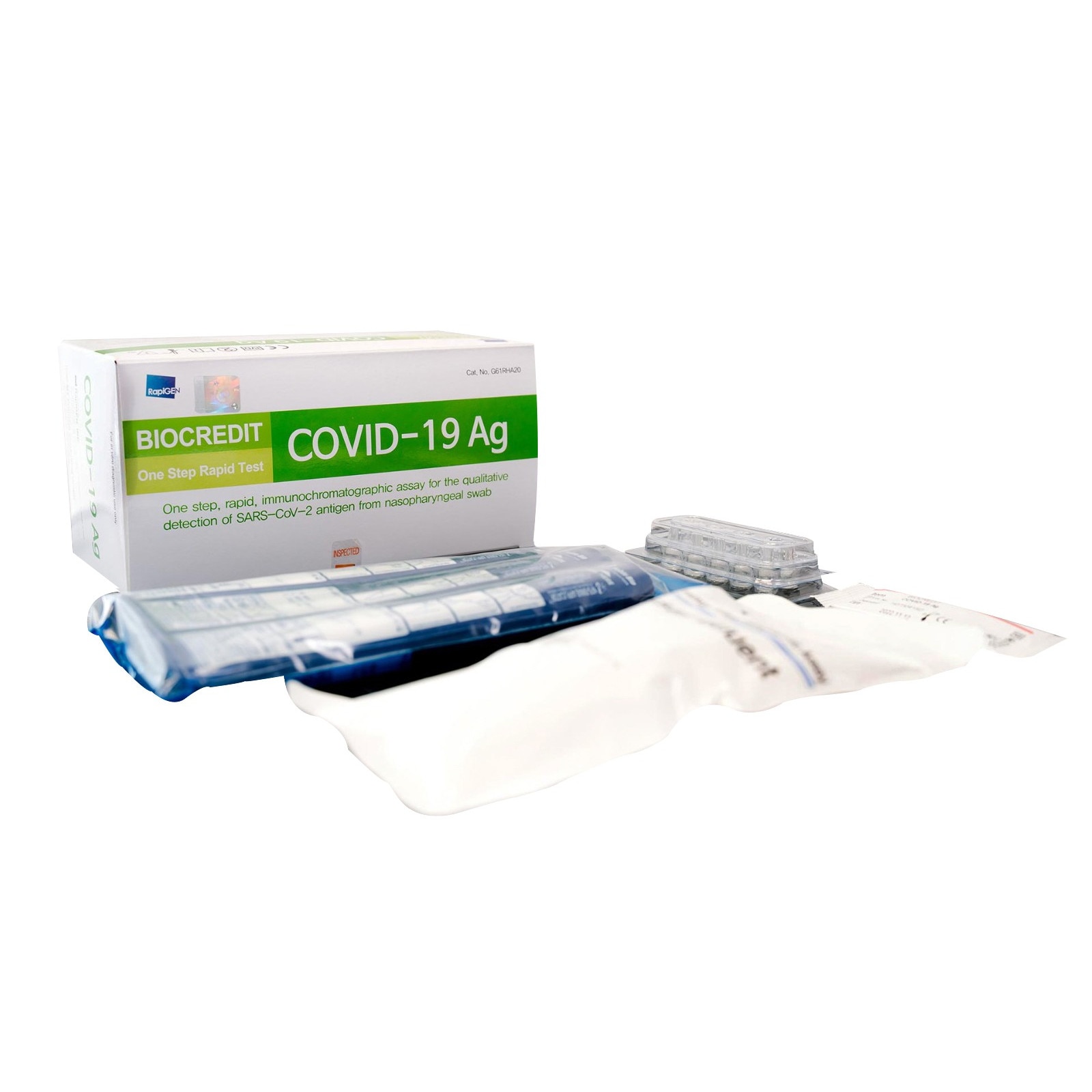 RapiGEN BIOCREDIT COVID-19 Ag Antigén Gyors teszt, 20 db-os készlet, 10 ...