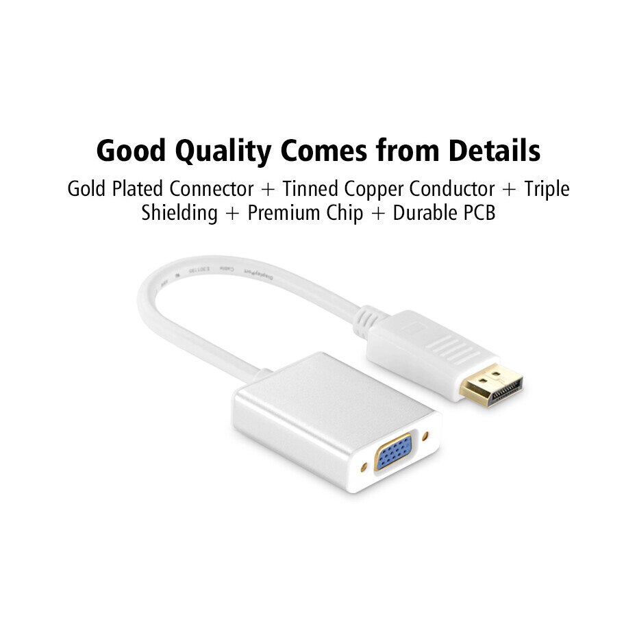 Adaptor DP (Display Port) la VGA TechONE™, port Tata-Mama, Full HD ...