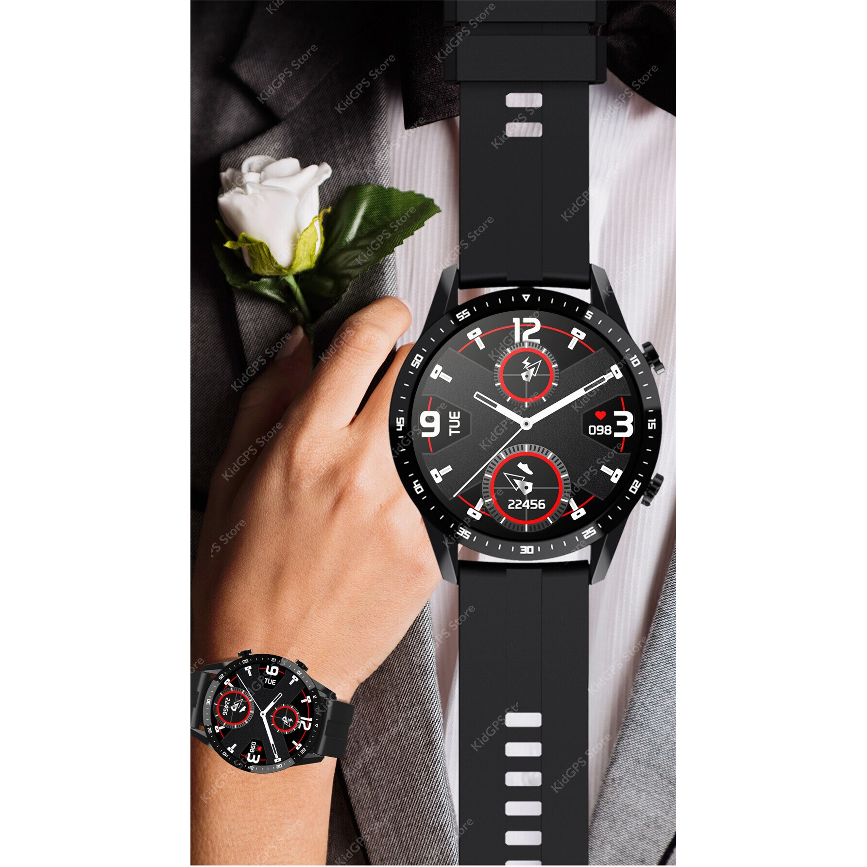 Ceas smartwatch TechONE™ T30, 1.3 inch HD, multi sport, apel bluetooth ...