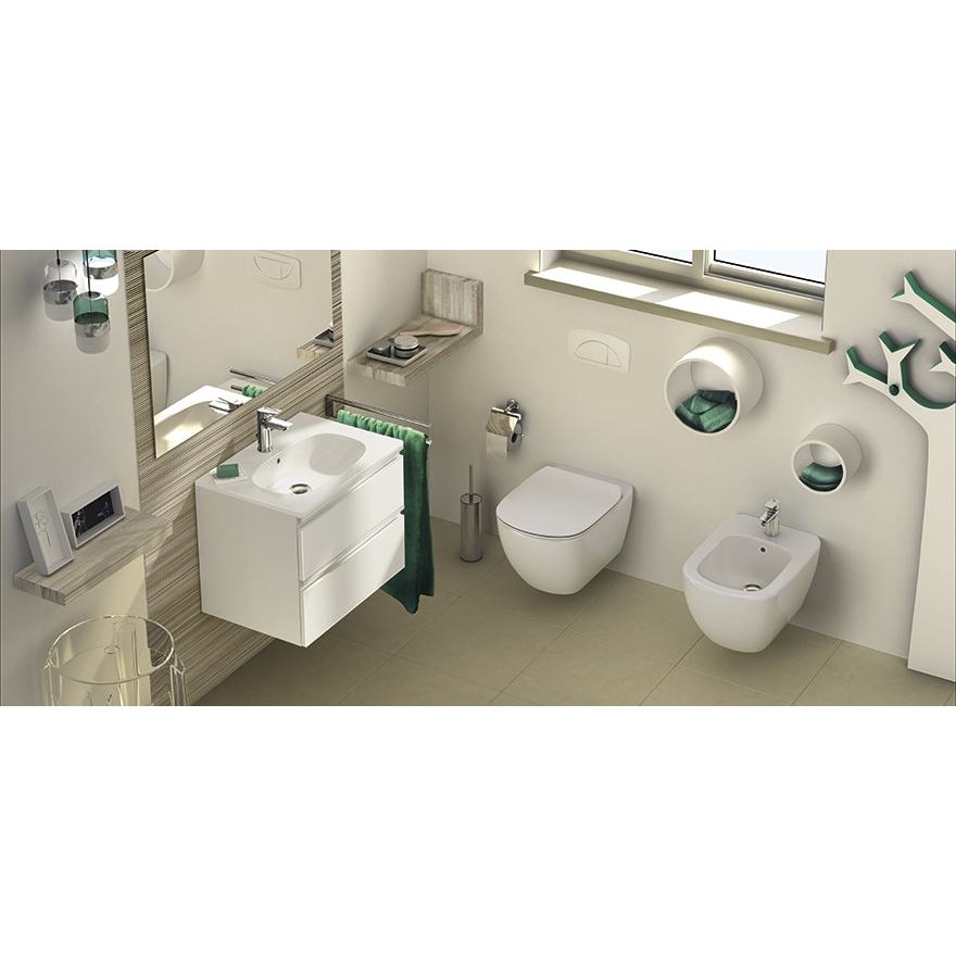 Смесител Ideal Standard, Tesi, A6583, стенен за вана/душ, 40 mm ...