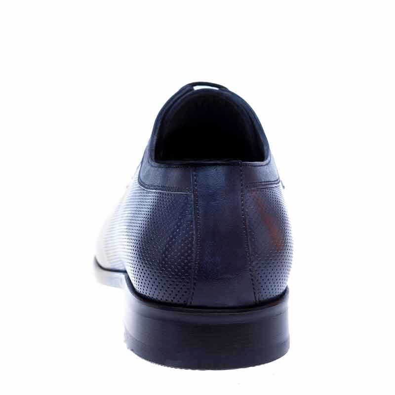 Pantofi barbati, Goretti, piele naturala, model elegant, Bleumarin, 41 ...