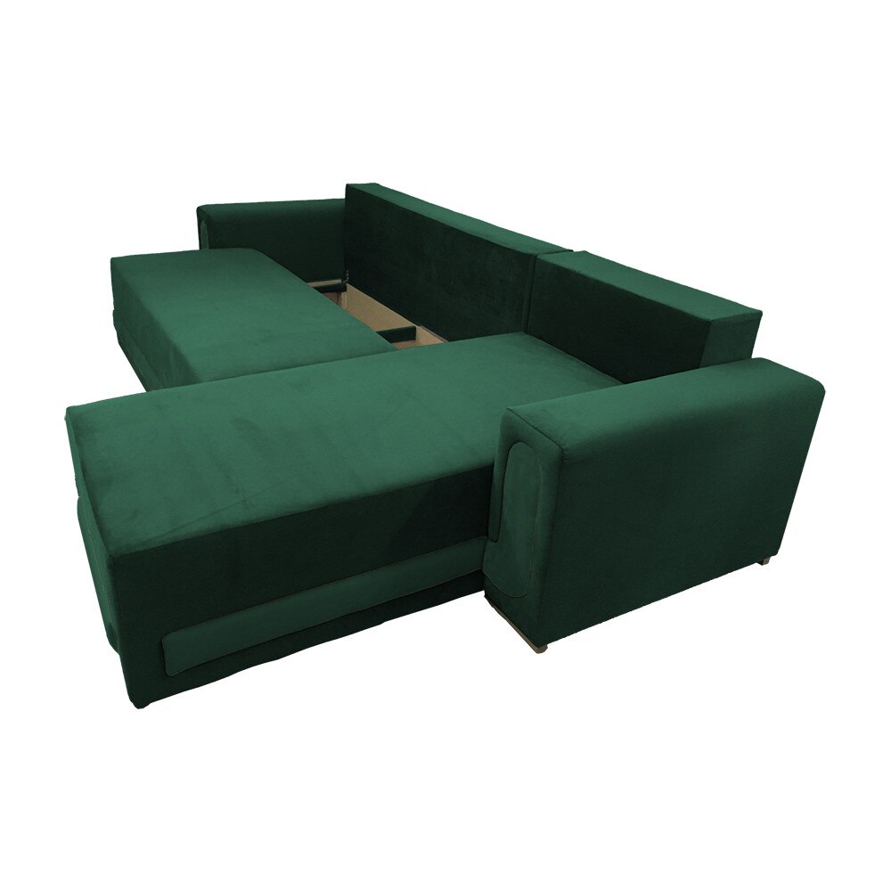 Coltar extensibil Eva, MobAmbient, Verde inchis, material textil ...