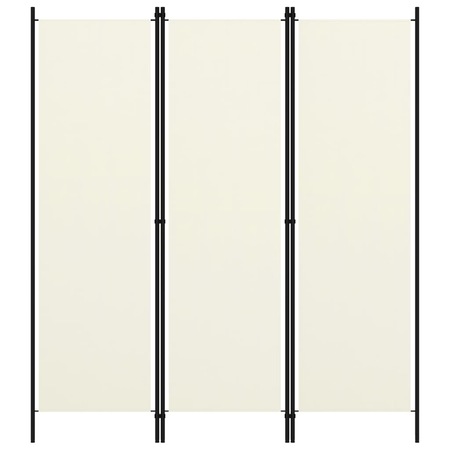 Paravan Separator de Camera din 3 Panouri Independente Crem/Alb ...