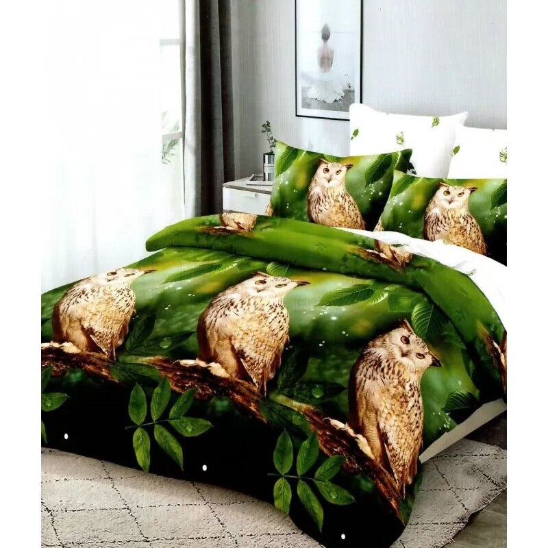 Спален комплект TM Owl in the Tree, Фин памук, 6 части - eMAG.bg