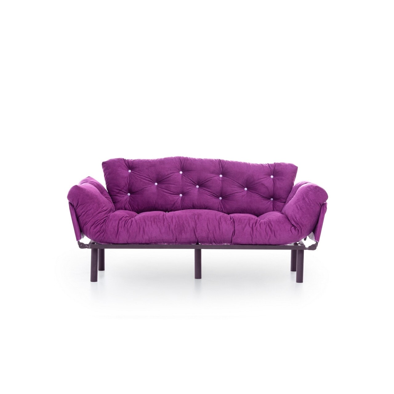 Canapea extensibila Nitta Triple, Futon, 3 locuri, 225x70 cm, metal ...