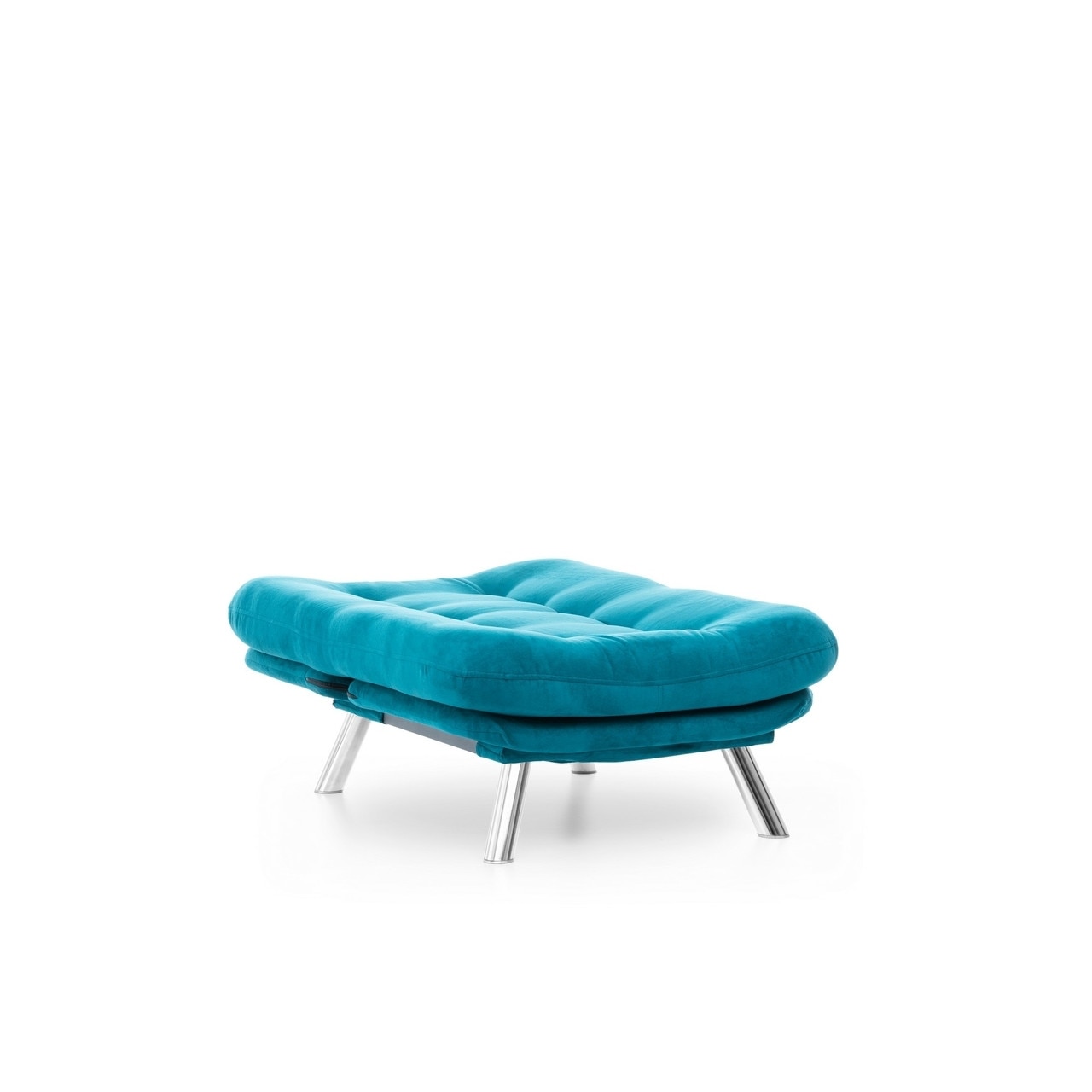 Fotoliu extensibil Misa Solo, Futon, 135x88 cm, metal, verde petrol ...