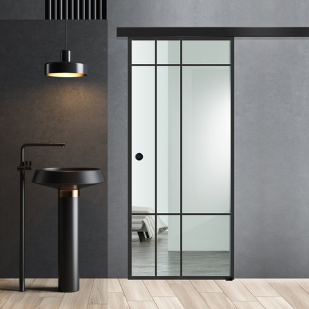 Usa glisanta Boss ® Black, model Event negru, 95x215 cm, sticla 8 mm ...