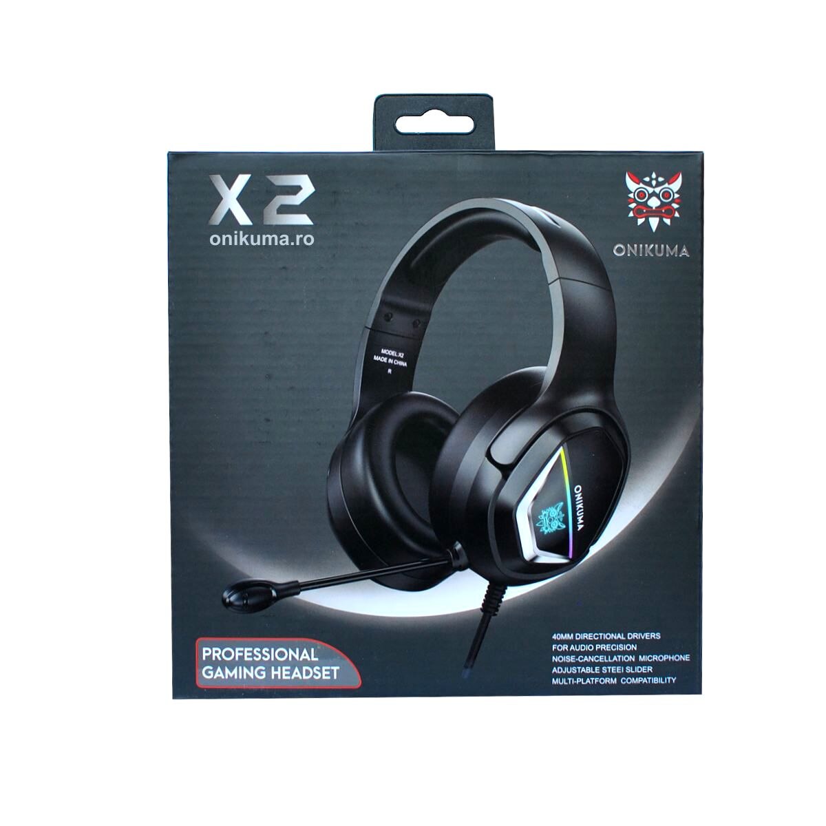 Геймърски слушалки Onikuma X2 с RGB осветление - eMAG.bg