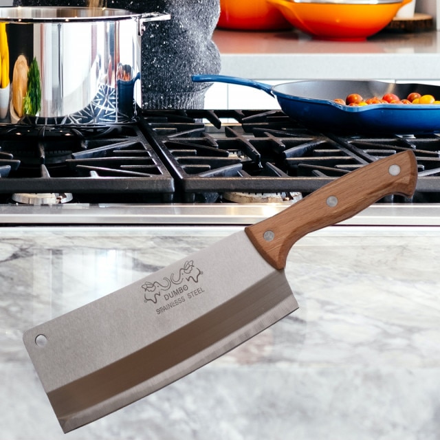 Satar de bucatarie din otel inoxidabil si maner din lemn, 37 cm - eMAG.ro