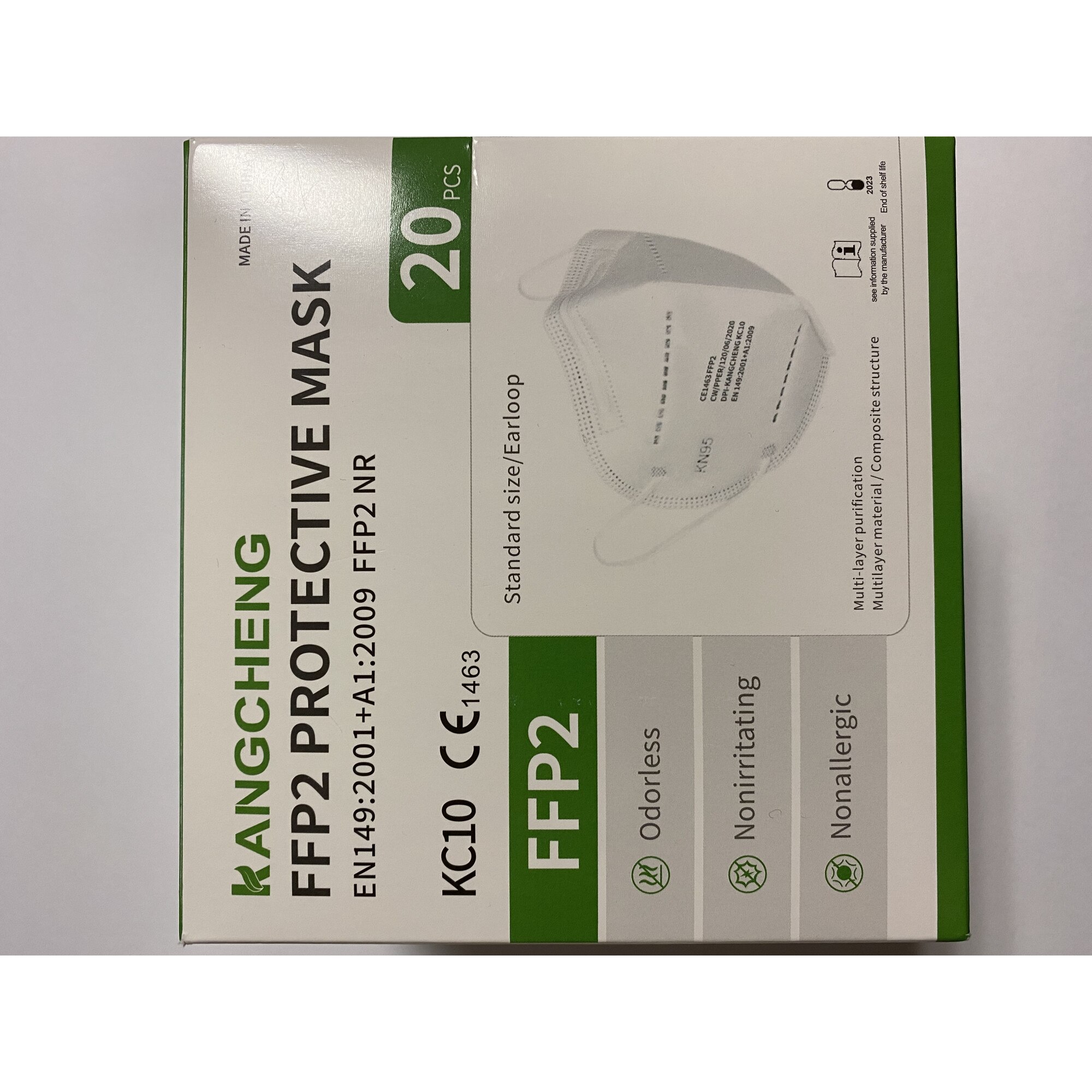 Set 20 Masti de protectie FFP2, Euromed, cu 5 straturi de filtrare ...