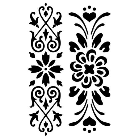 Sablon 3D Flower strip, 40x60 cm, reutilizabil, plastic - eMAG.ro