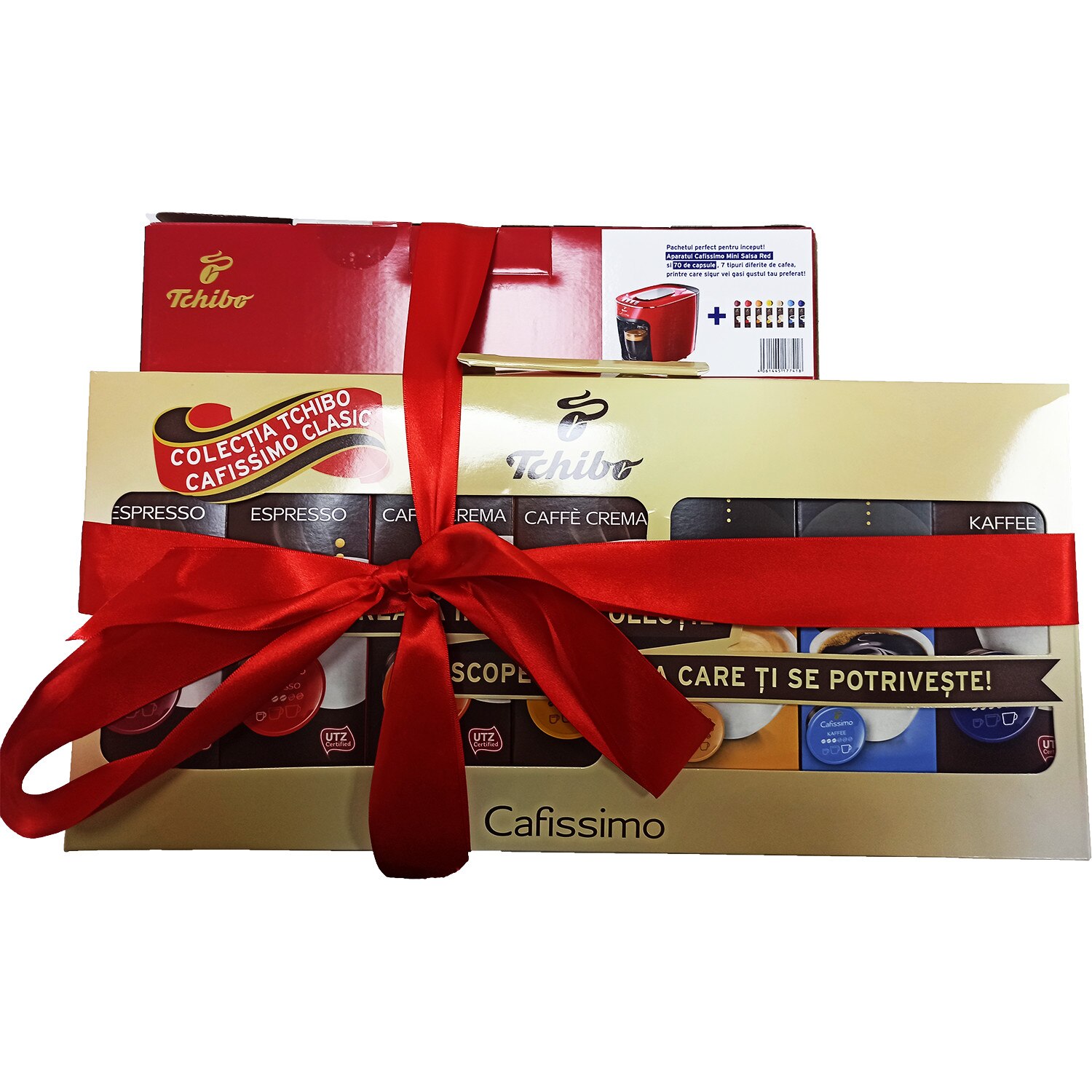 Pachet Espressor Tchibo Cafissimo mini Salsa Red, 1500 W, 0.65 L, Rosu ...