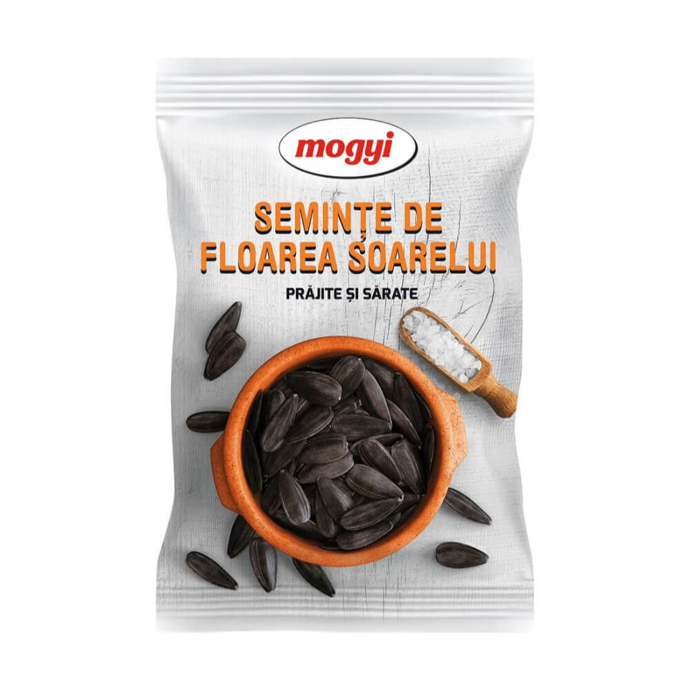 Seminte de Floarea Soarelui Negre MOGYI, Prajite si Sarate, 100 g - eMAG.ro