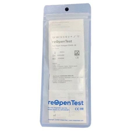 Test rapid antigen reOpen test COVID-19 (Kit 10 teste)-pentru uz ...