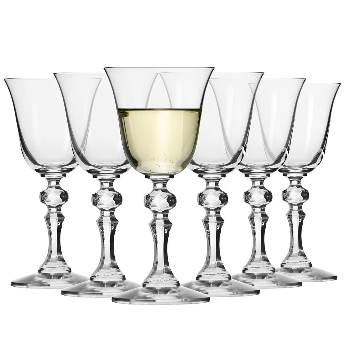 Set 6 pahare vin alb, Krista, sticla transparenta, 150 ml - eMAG.ro