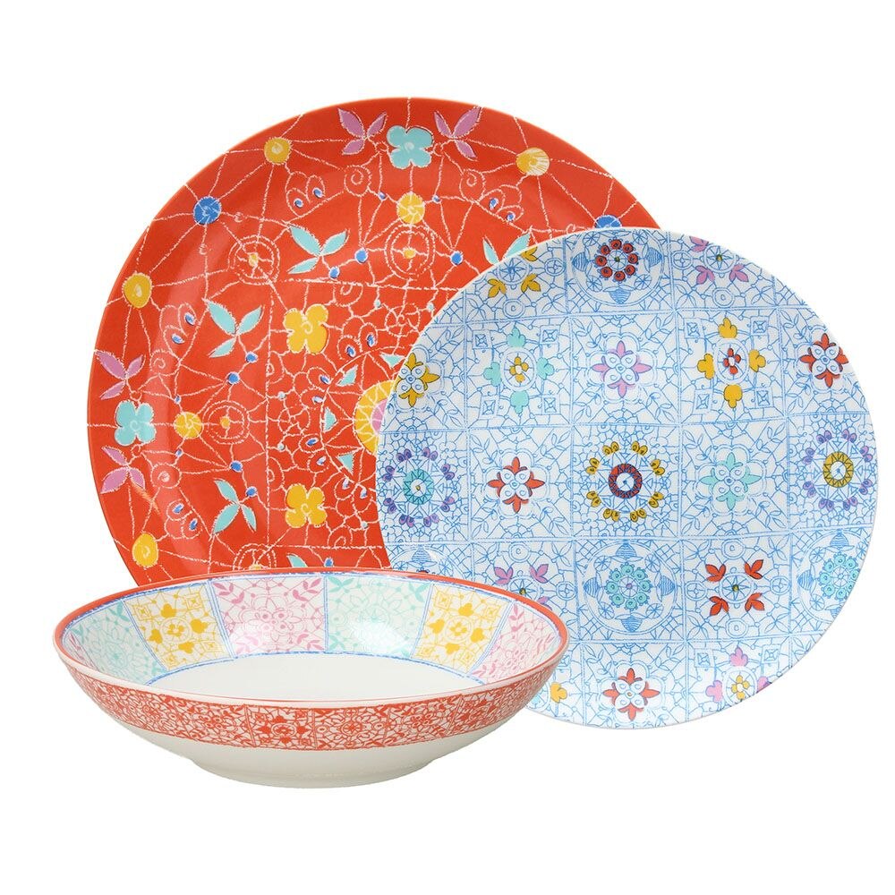 Set vesela 18 piese, Cloud, portelan, multicolor - eMAG.ro