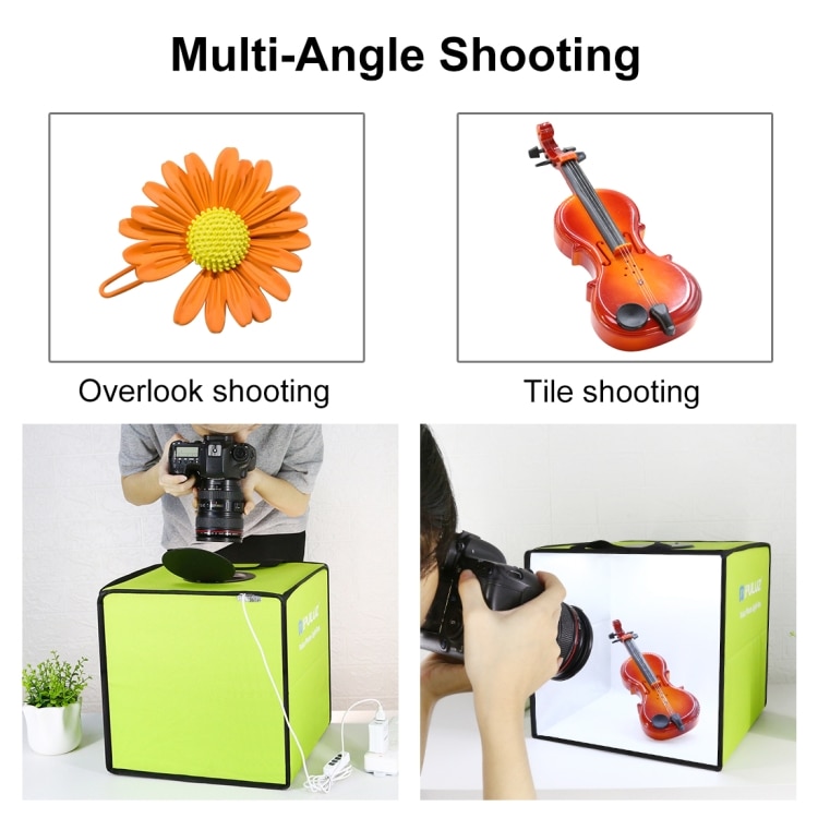 Cutie pliabila pentru studio foto, BondGrup® 30x30cm, cu LED, fundaluri ...