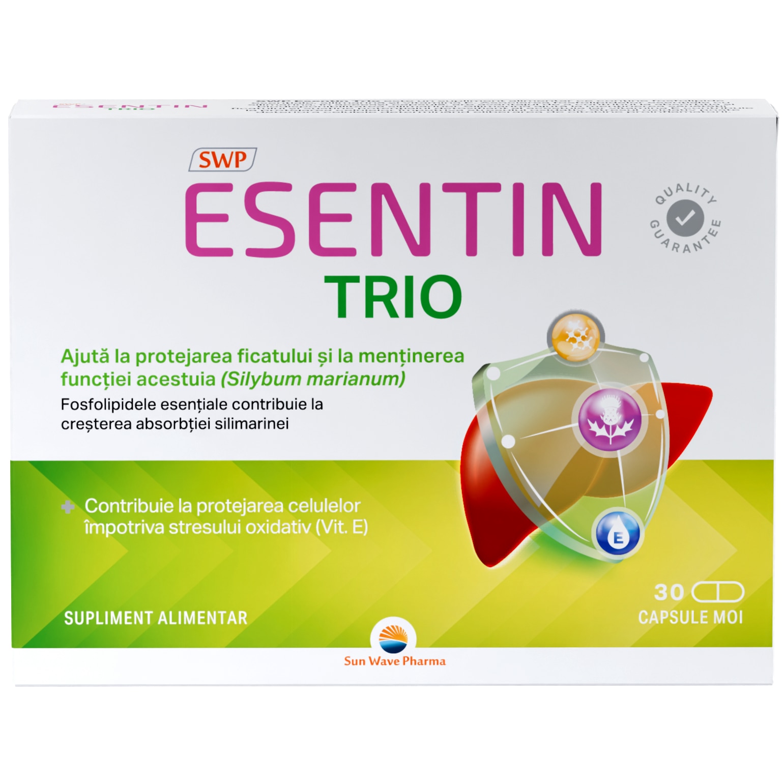 Esentin Trio, Sun Wave Pharma, Fosfolipide esențiale, silimarina pentru ...