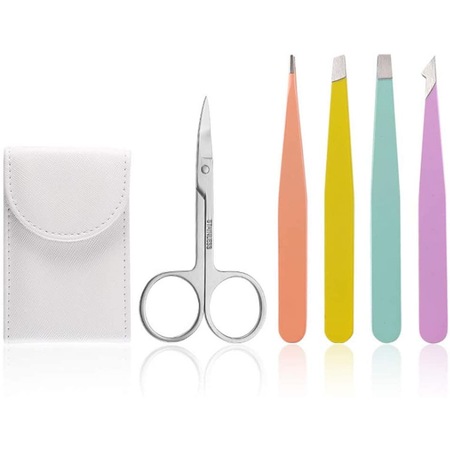 Set 4 pensete si forfecuta Pili-Paradise, Husa, Multicolor - eMAG.ro