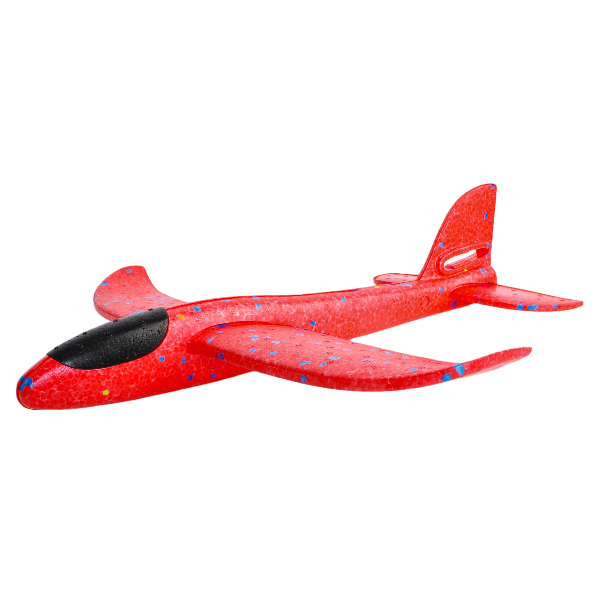 Avion planor din spuma, Iso Trade, 37 x 37 cm, Styrofoam, Rosu - eMAG.ro