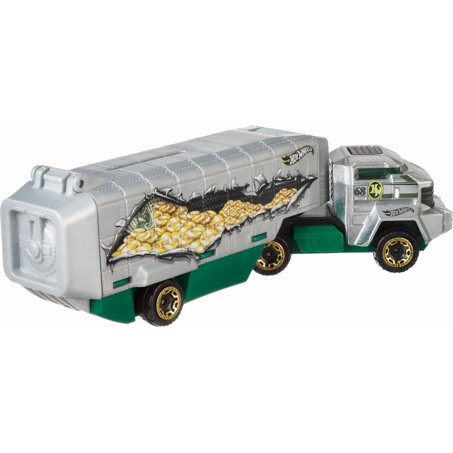 Комплект камион и кола Hot Wheels, Bank Roller, 1:64 - eMAG.bg