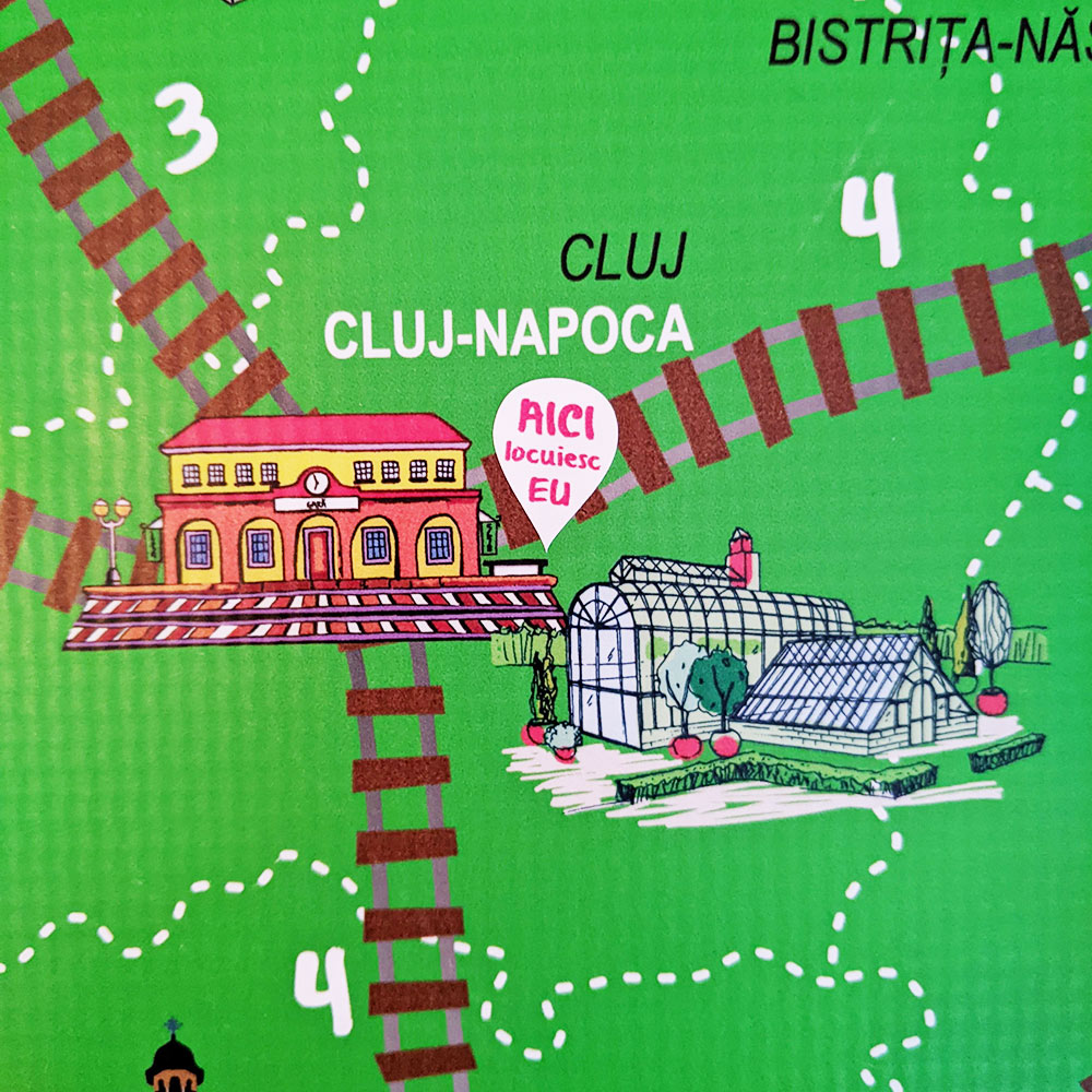 Harta educativa Calator prin Romania si stickere jurnal calatorii ...