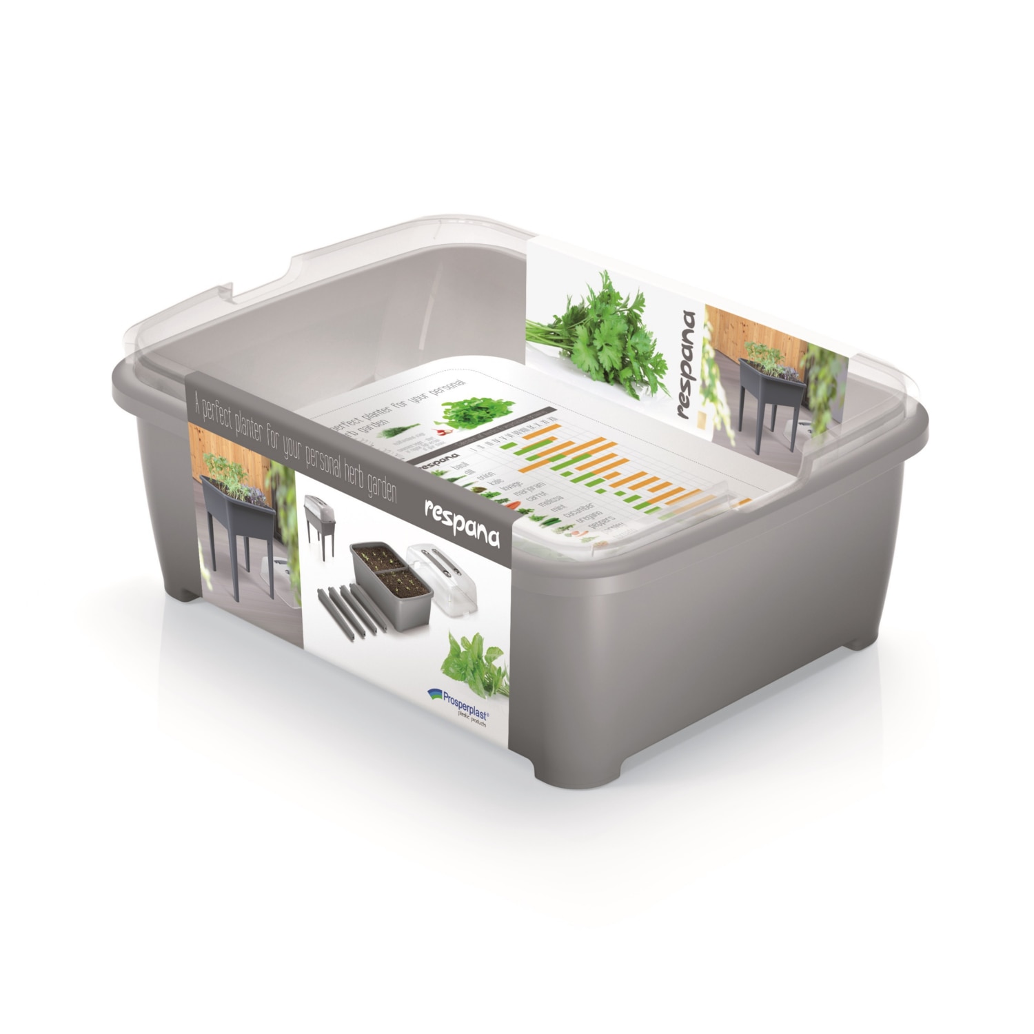 Set minisera Respana Planter DREP770W, gri, 77 x 58 x 96.3 cm - eMAG.ro