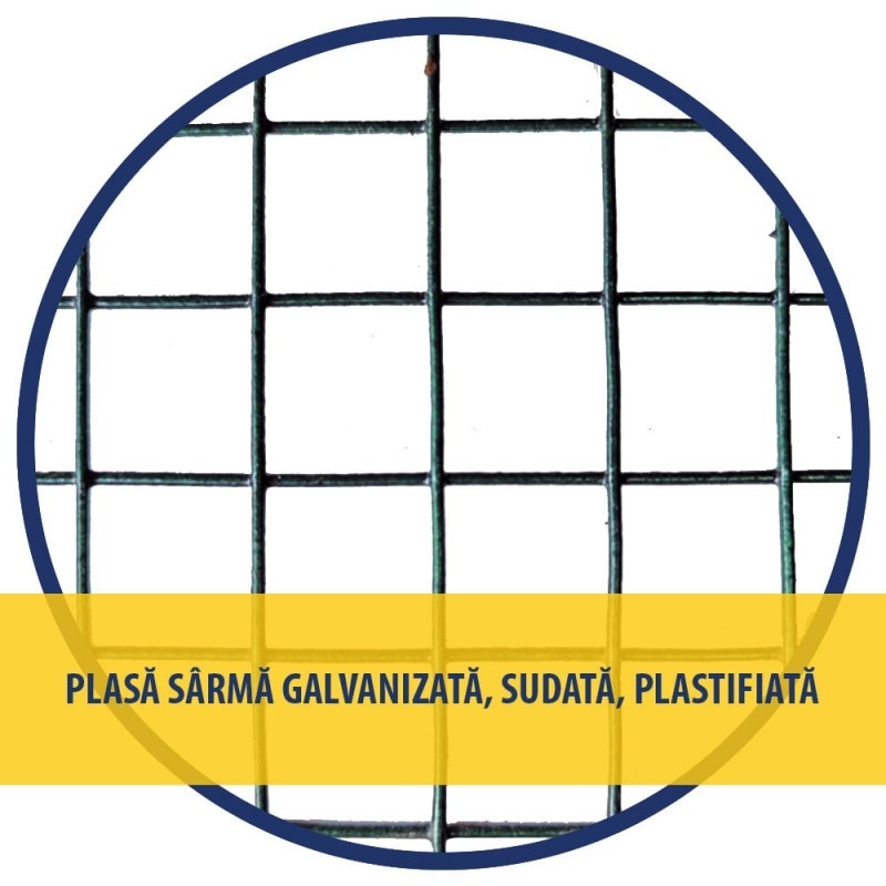 Plasa Sarma Zn Sudata platifiata 1X10 M - 13X13X1 Mm - eMAG.ro
