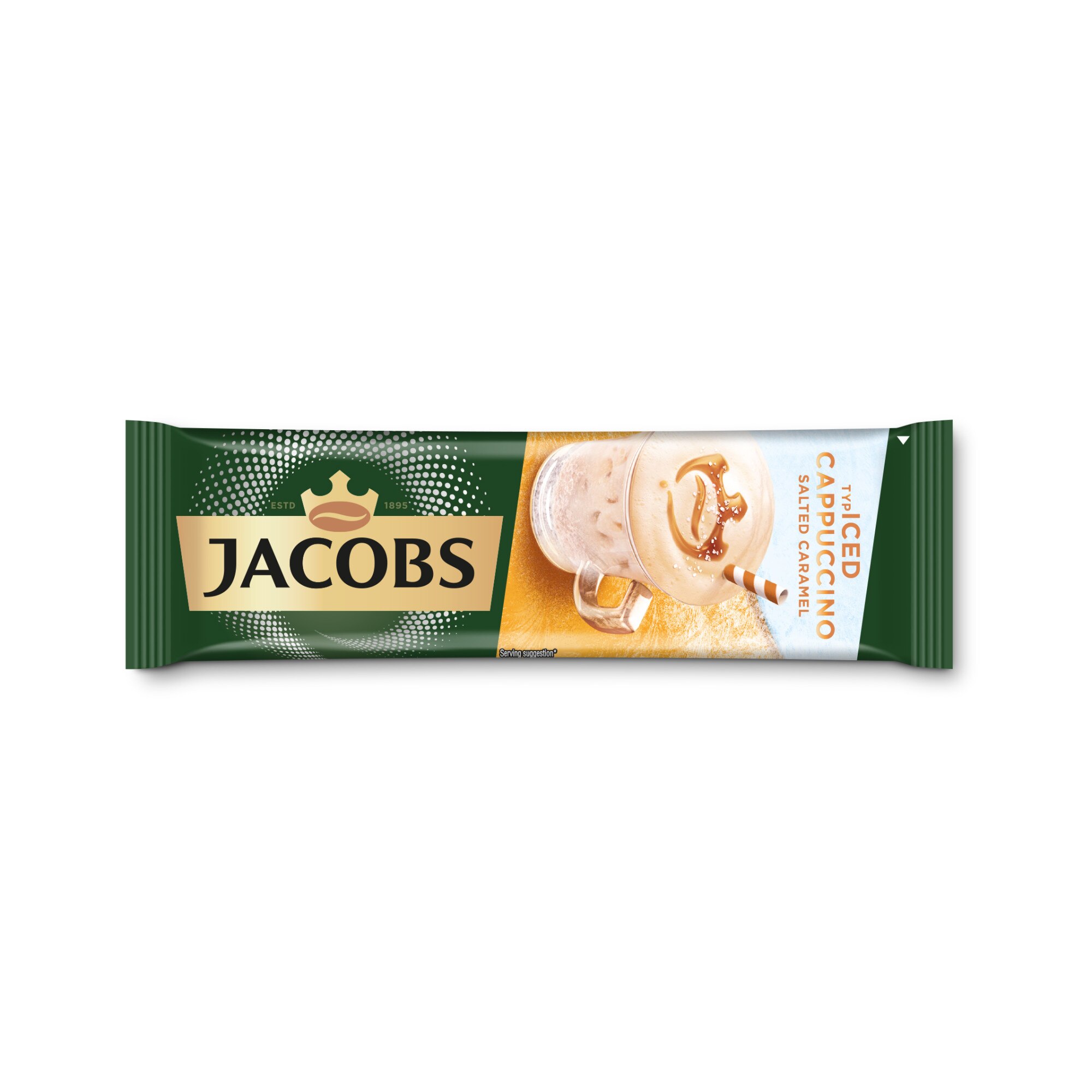 Разтворимо кафе Jacobs Ice Cappuccino Salted Caramel, Кутия 8 х 17,8 ГР ...