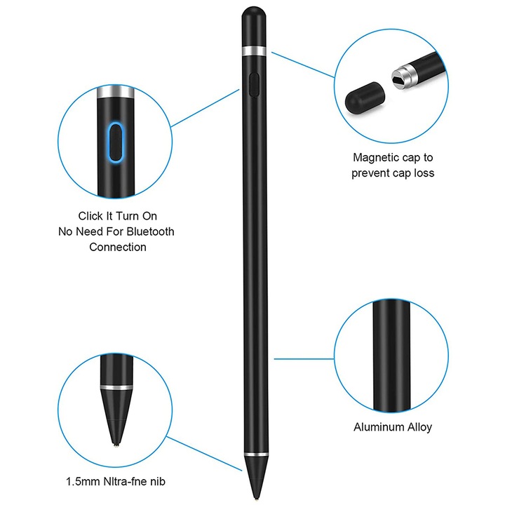 Премиум Tech Stylus Active Pen Precise Lines за таблет или телефон ...