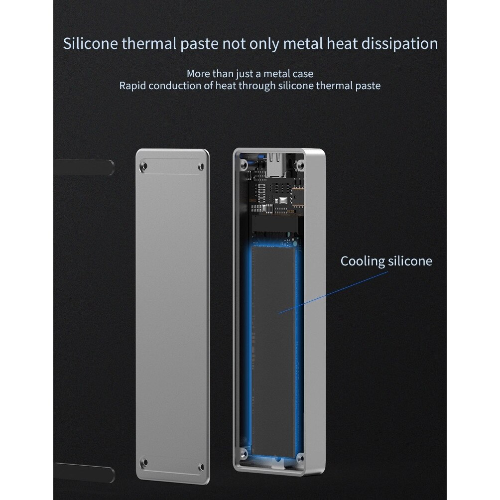 Външна кутия за M.2 диск/SSD USB3.1 Type C to M.2 NVMe PCIE - eMAG.bg