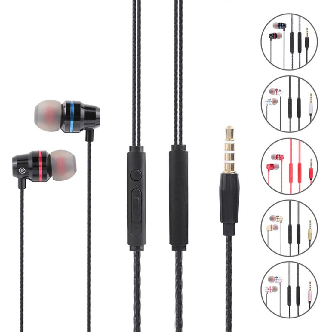 Set 5 casti in ear Pili-Paradise, Microfon, Multicolor - eMAG.ro