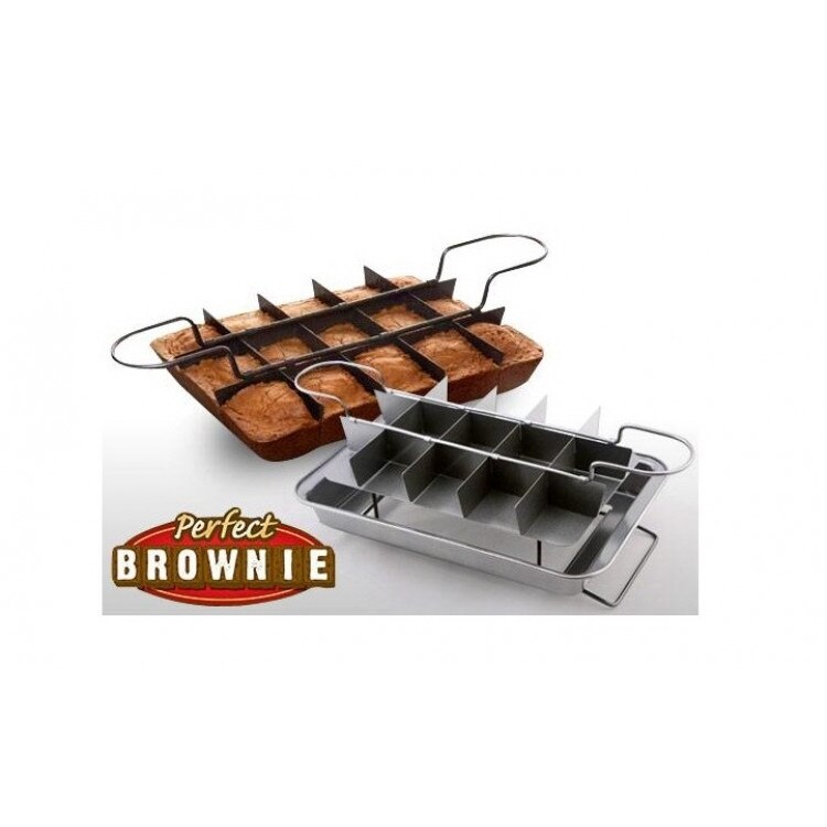 Tava prajituri Perfect Brownie, tava cu separator si suport pentru masa ...