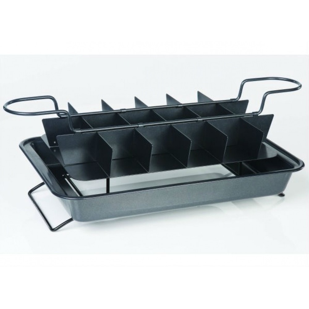 Tava prajituri Perfect Brownie, tava cu separator si suport pentru masa ...