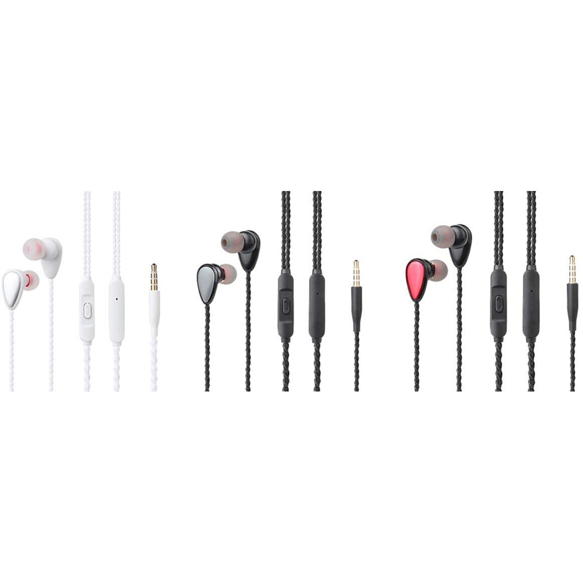 Set 3 casti in ear Pili-Paradise, Microfon, Multicolor - eMAG.ro