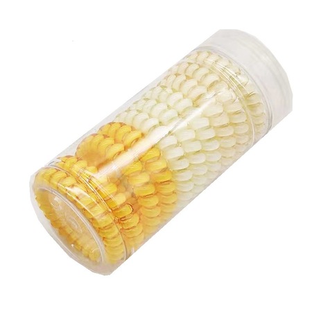 Set 10 elastice de par Pili-Paradise, Model spiralat, Galben - eMAG.ro