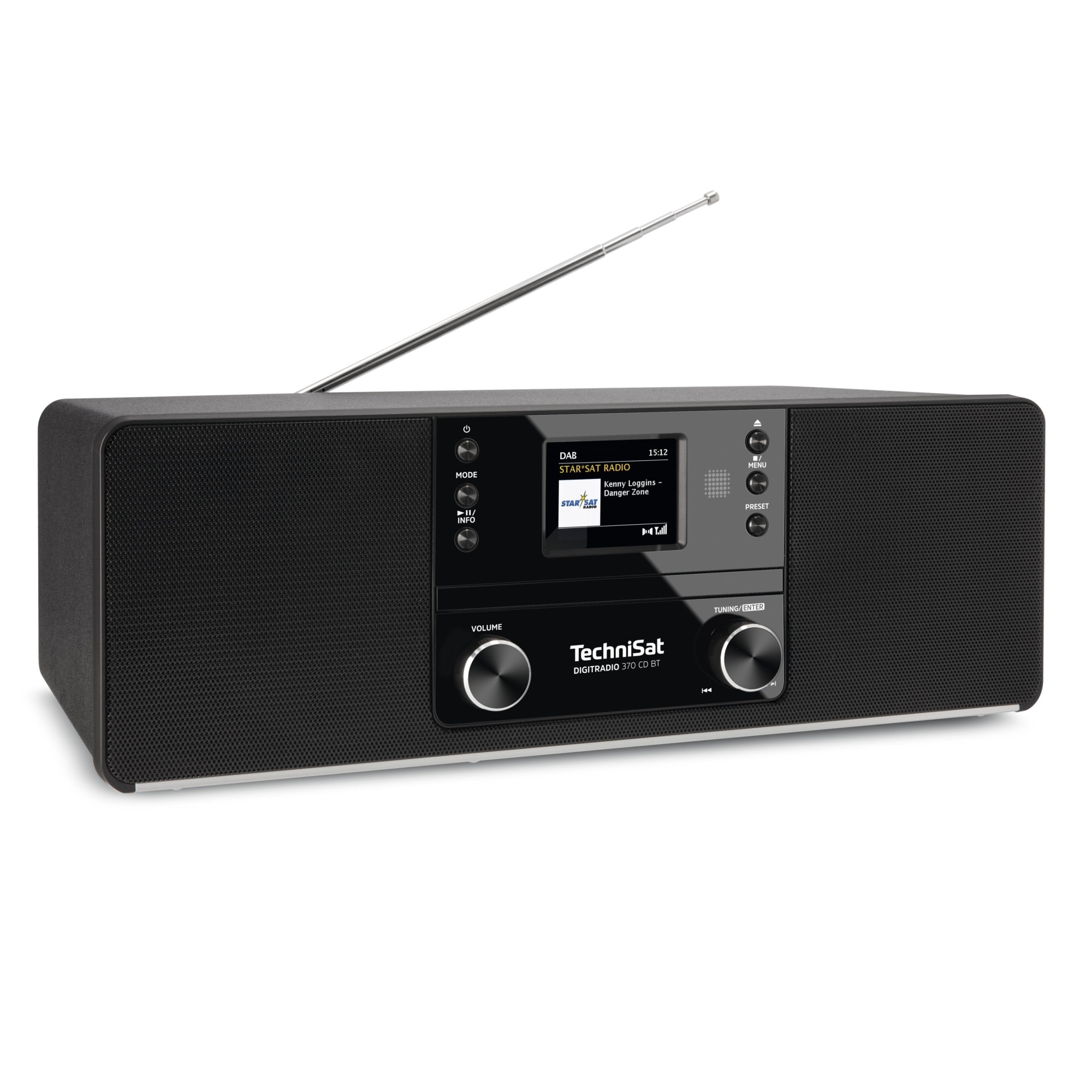 Radio cu ceas, TechniSat, DIGITRADIO 370 CD BT, DAB +, FM, CD drive ...