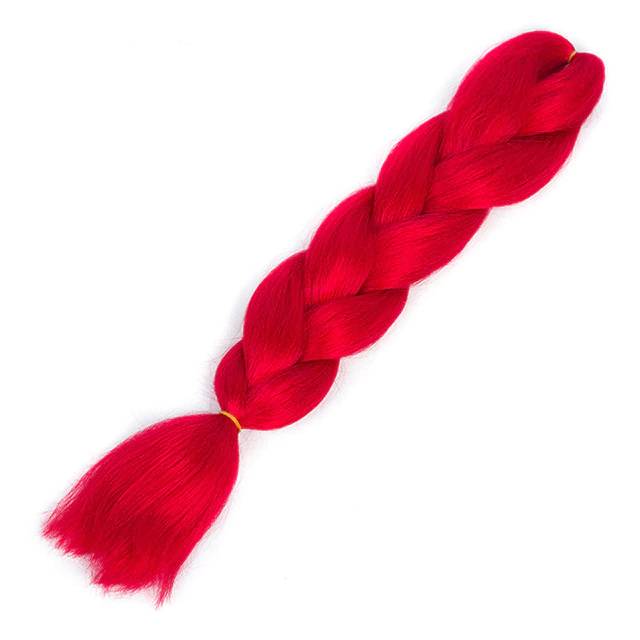 Extensii par sintetic pentru impletituri, rosu, 62 cm - eMAG.ro