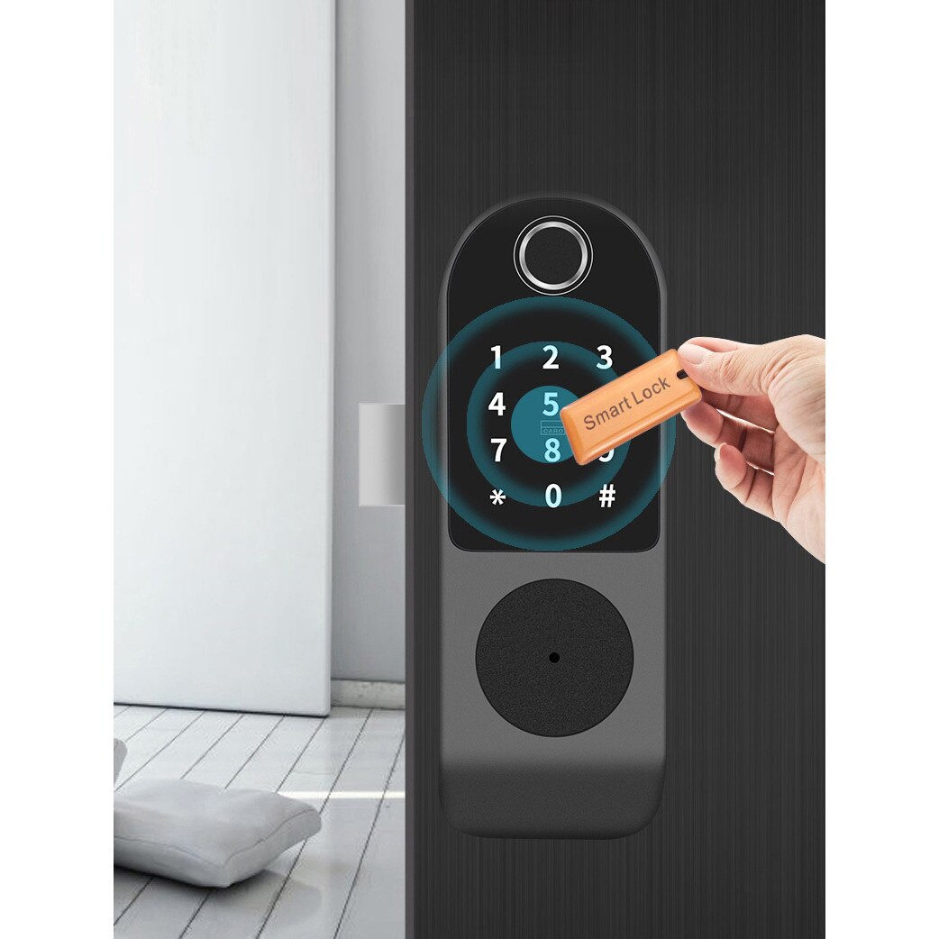 Yala inteligenta, WiFi, cu butuc rotativ, acces cu amprenta, cod, card ...