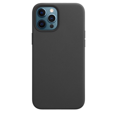 Екологичен кожен калъф Magsafe за iPhone 12 Pro/ iPhone 12, черен - eMAG.bg