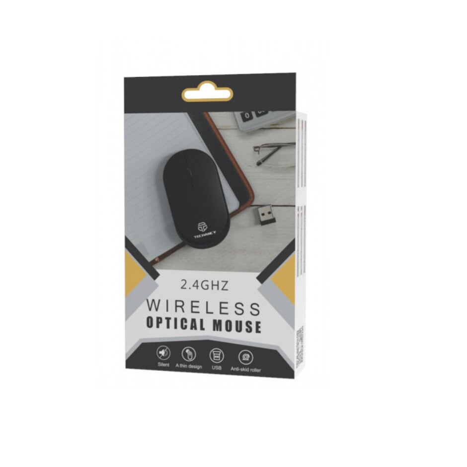 Mouse Wireless, Optic, Techancy, Subtire, Negru - eMAG.ro