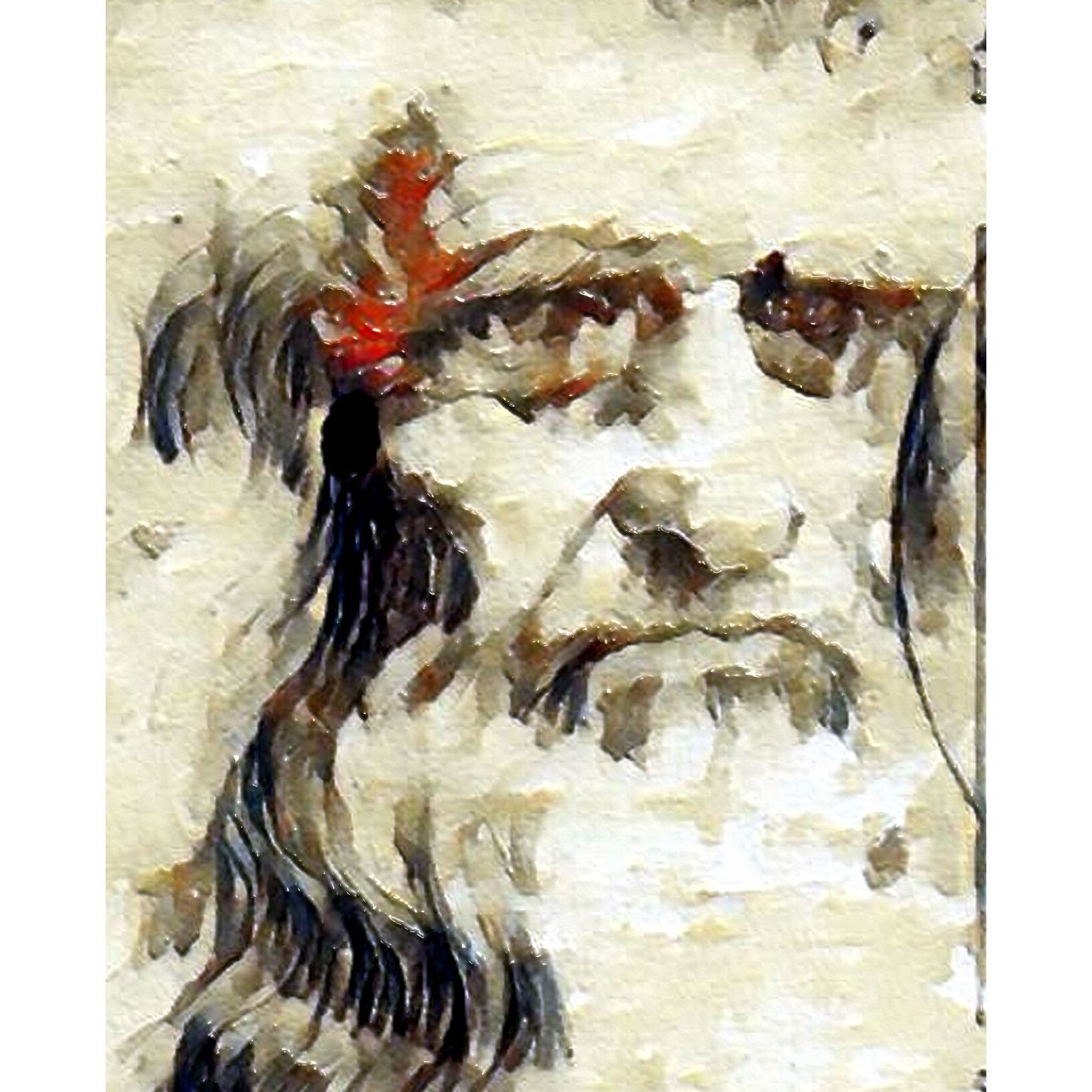 Tablou abstract pictat manual ulei pe panza, pictura Omul vitruvian ...