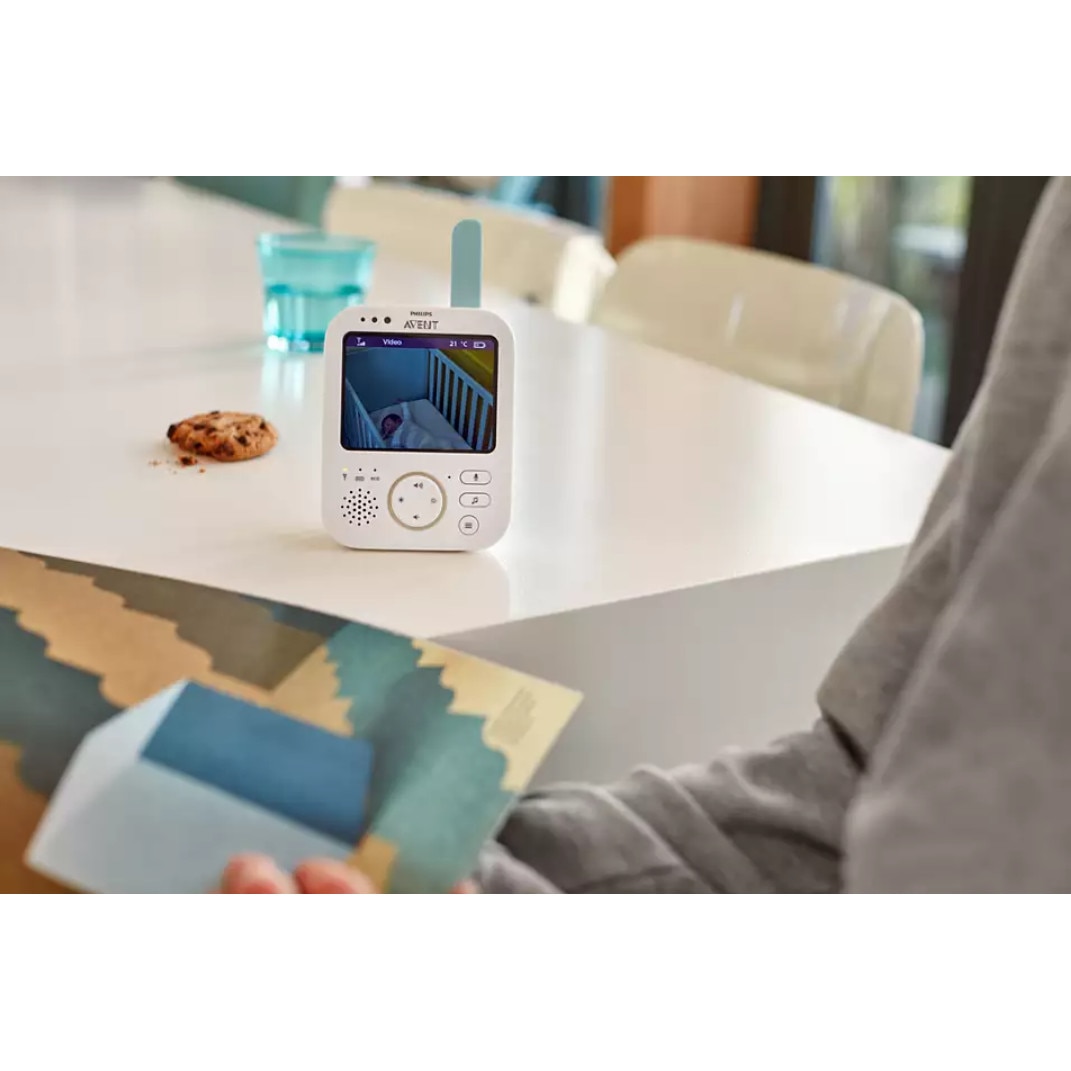 Monitor video digital pentru copii Philips Baby, Ecran 3.5", Raza ...