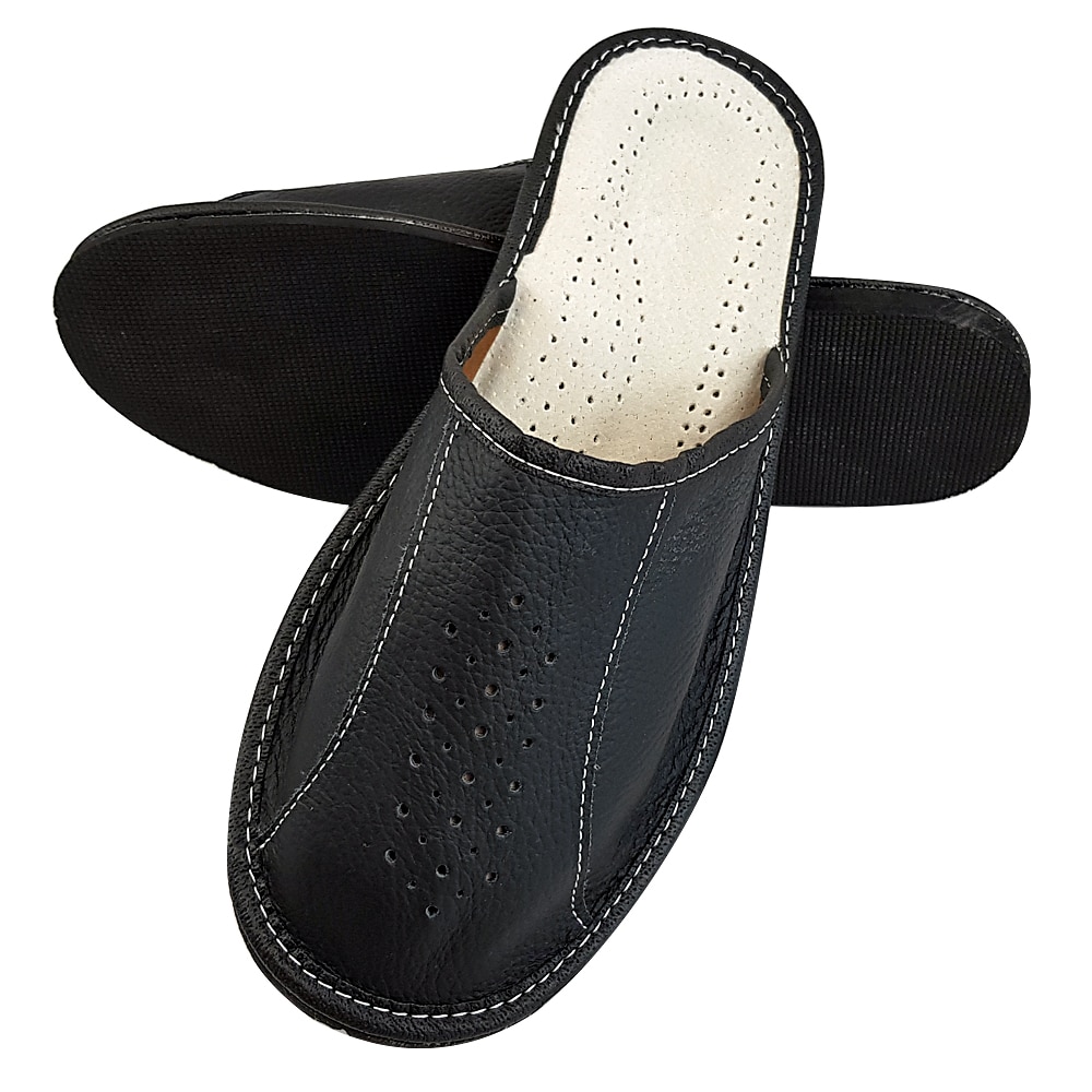 Slapi de Casa, Bosaco, Model 'Back to Black', Culoare Negru - eMAG.ro